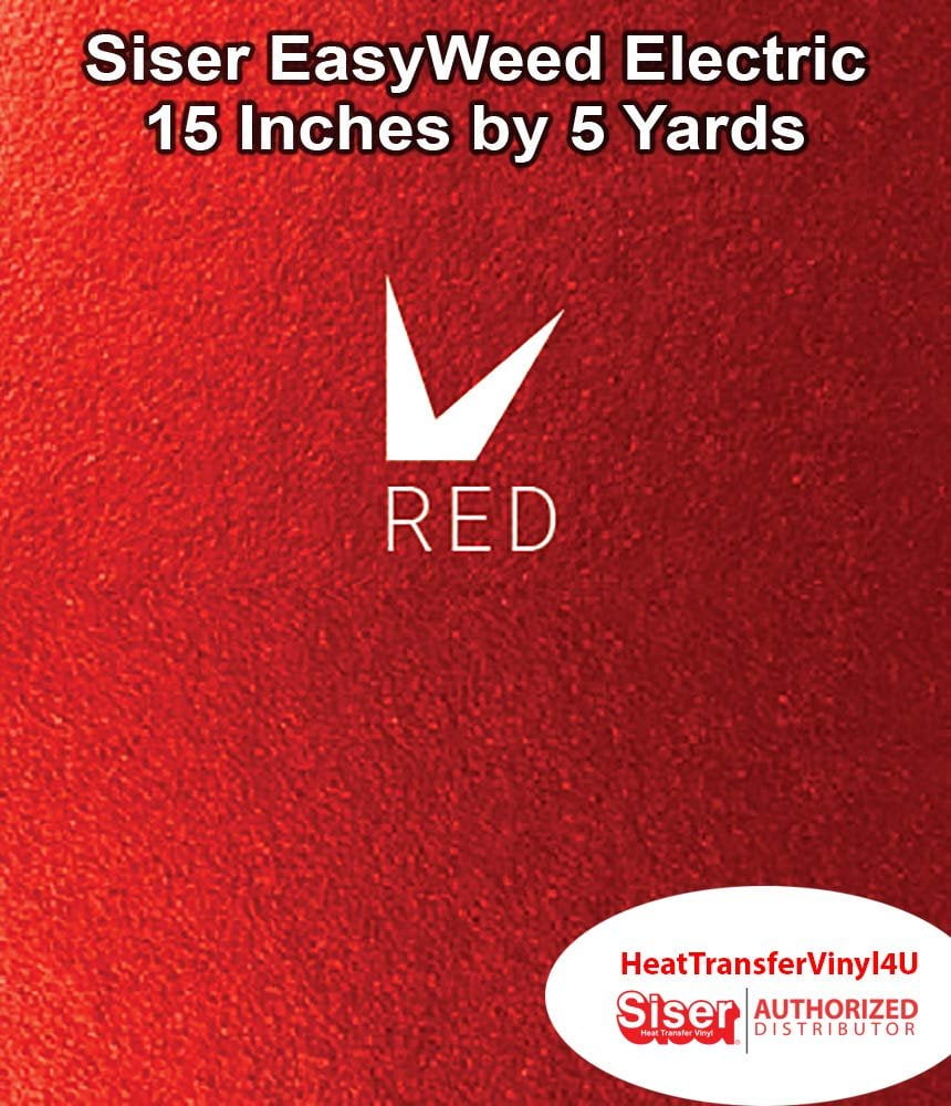 Siser EasyWeed Electric Iron on Heat Transfer Vinyl - 15" x 5 Yards Red ...