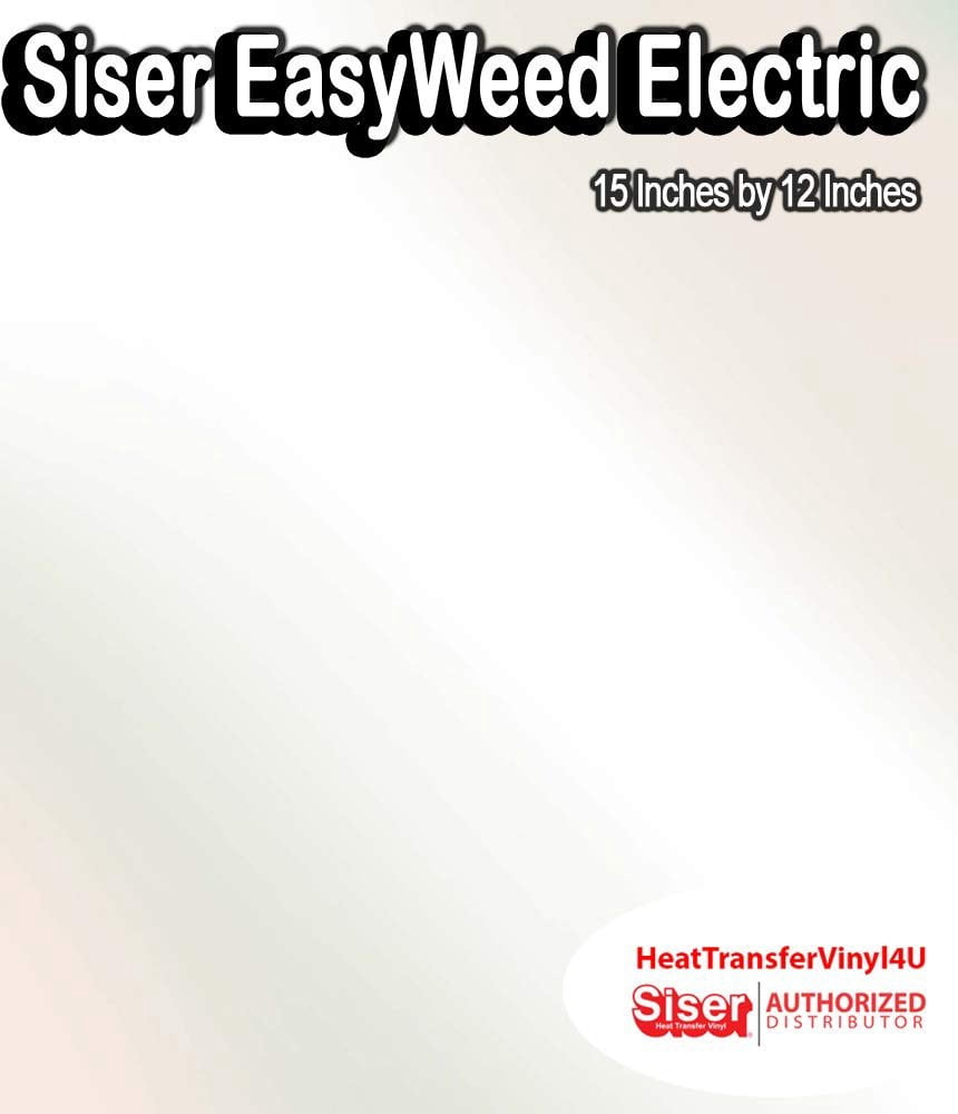 Siser EasyWeed Electric Iron on Heat Transfer Vinyl - 15 Inches White ...