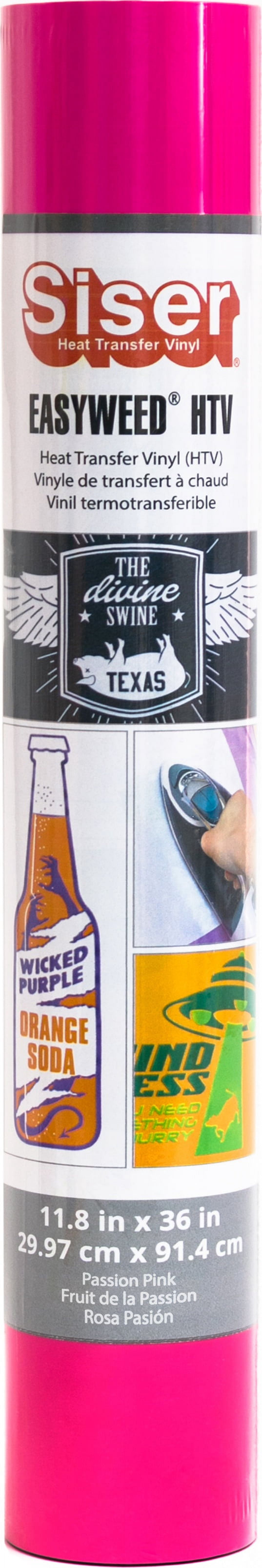 Siser EasyWeed HTV Vinyl 11.8"X36" Roll-Passion Pink - Walmart.com