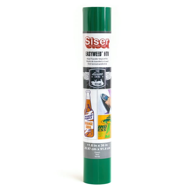 Siser EasyWeed Heat Transfer Vinyl: Green, 11.8 x 36 inches - Walmart.com