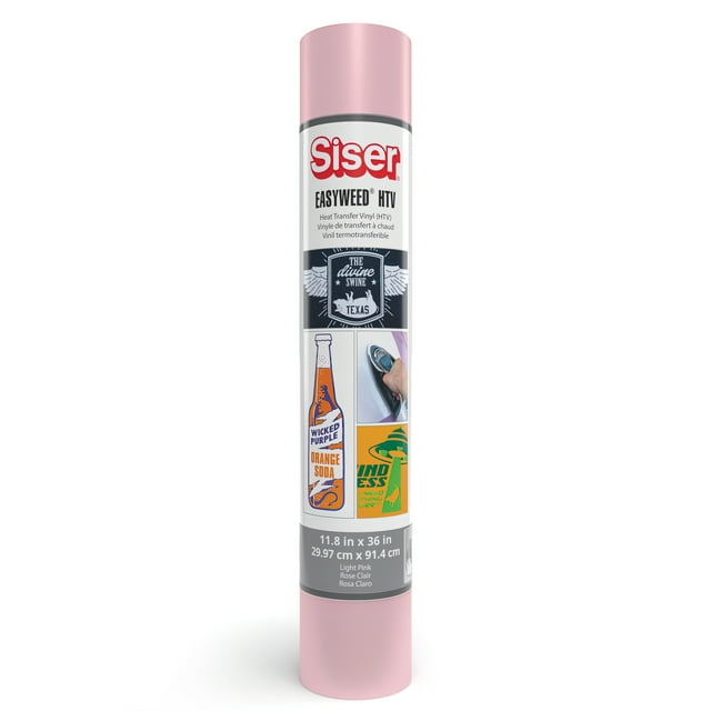 Siser EasyWeed Heat Transfer Vinyl: Light Pink, 11.8 x 36 inches ...