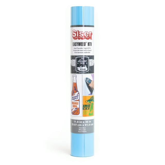 Siser EasyWeed Heat Transfer Vinyl, Pale Blue, 11.8x36 inches, Durable ...