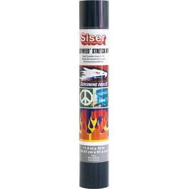 Siser EasyWeed Heat Transfer Vinyl, 12" x 10' Roll, Black - Walmart.com