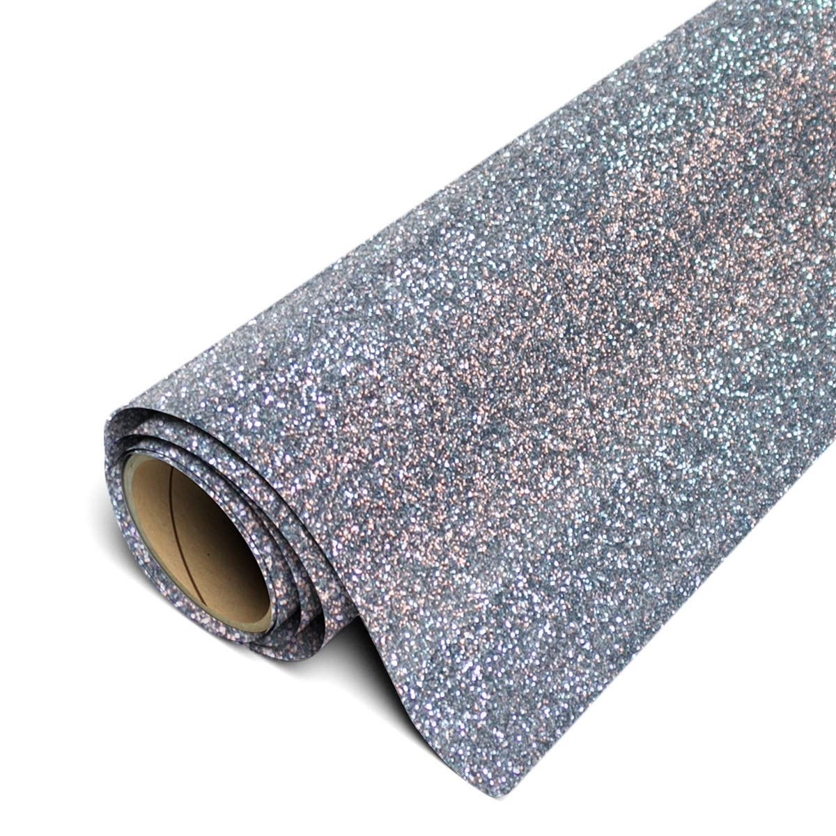 Siser Glitter HTV 12"x3ft Roll Black Silver Iron on Heat Transfer Vinyl ...