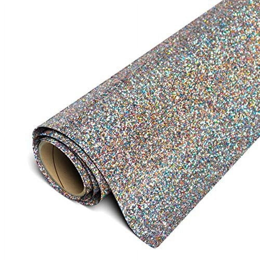 Siser Glitter HTV 12"x3ft Roll Light Multi Iron on Heat Transfer Vinyl ...