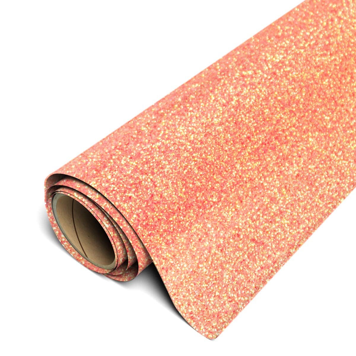 Siser Glitter HTV 12"x3ft Roll Translucent Orange Iron on Heat Transfer ...