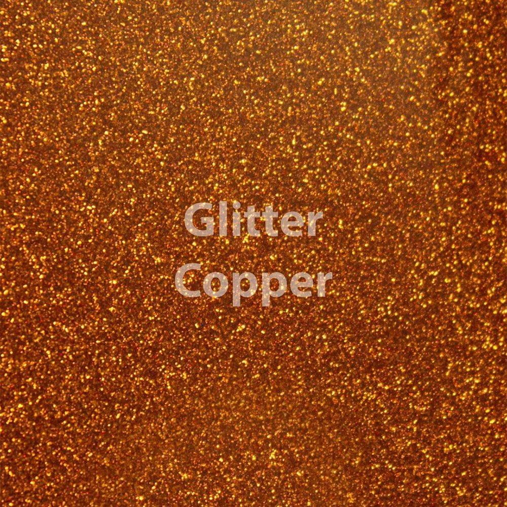 Siser Glitter HTV 20" x 12" Sheet - Iron on Heat Transfer Vinyl Copper ...