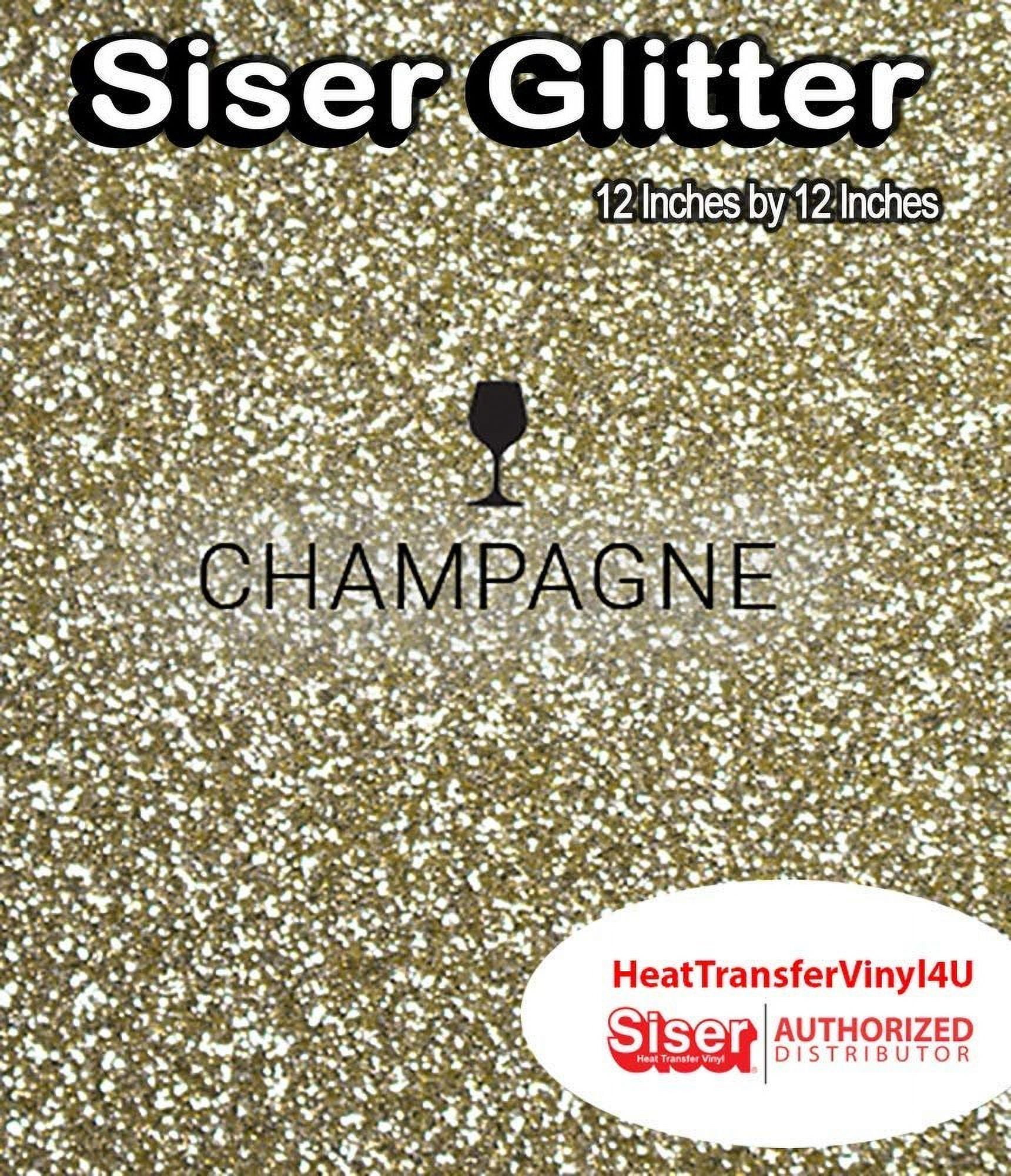 Siser Glitter Iron On Heat Transfer Vinyl 12 Inches by 12 Inches ...