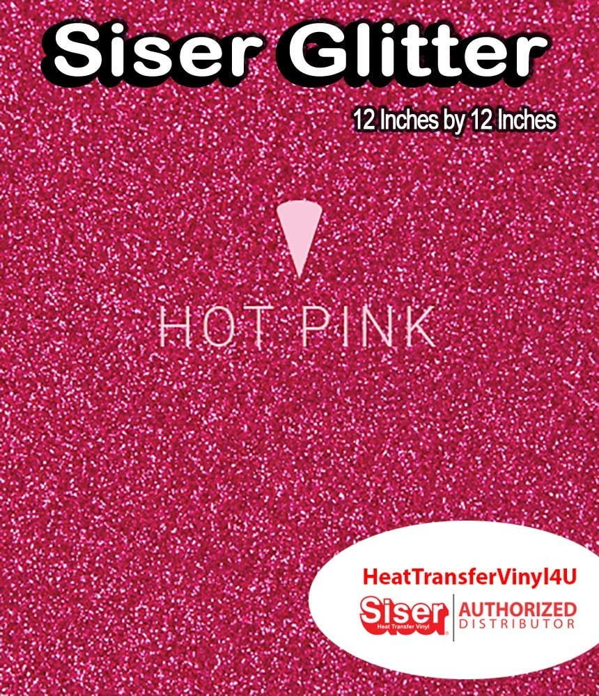 Siser Glitter Iron On Heat Transfer Vinyl 12 Inches by 12 Inches Hot ...