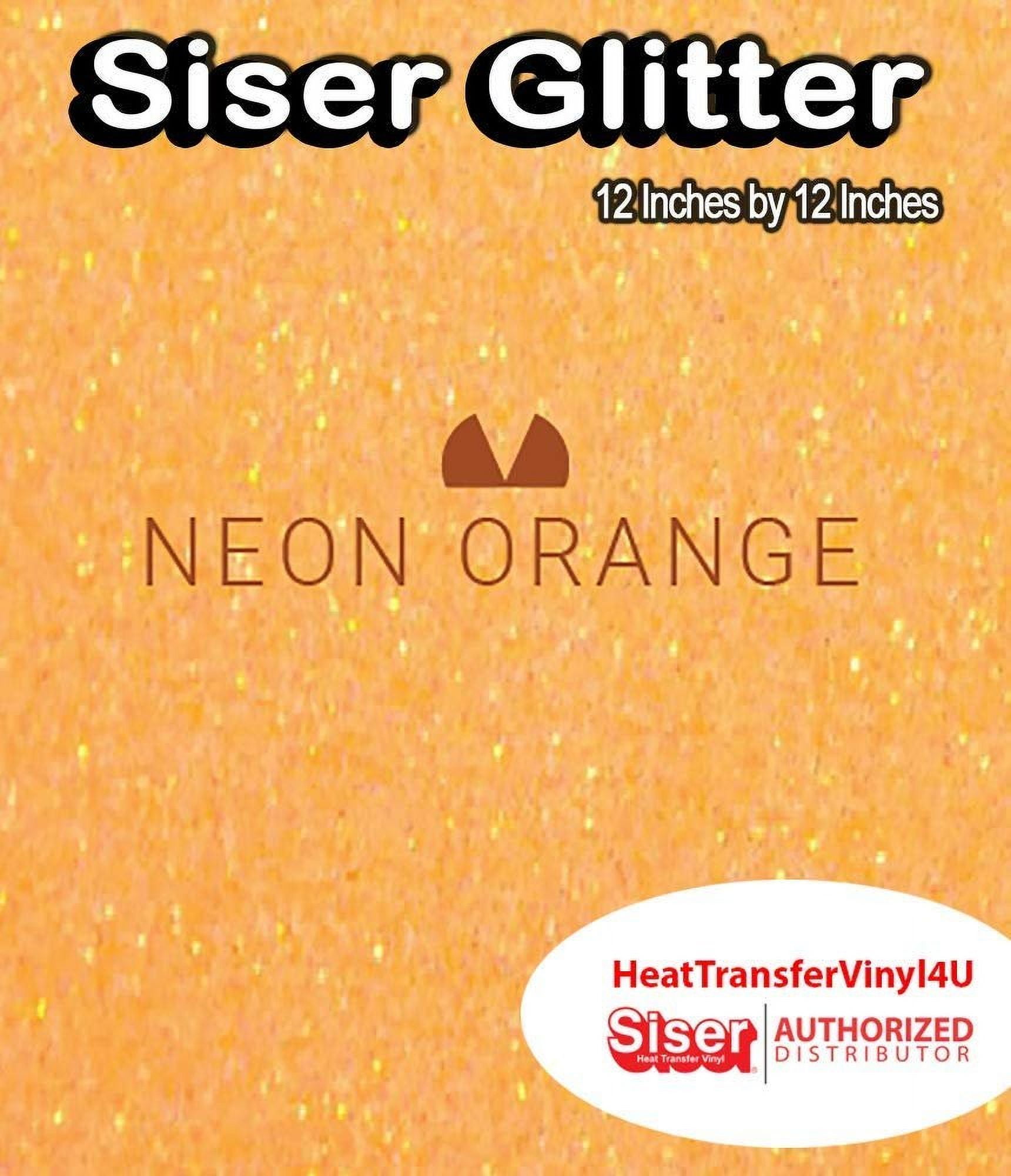 Siser Glitter Iron On Heat Transfer Vinyl 12 Inches by 12 Inches Neon ...