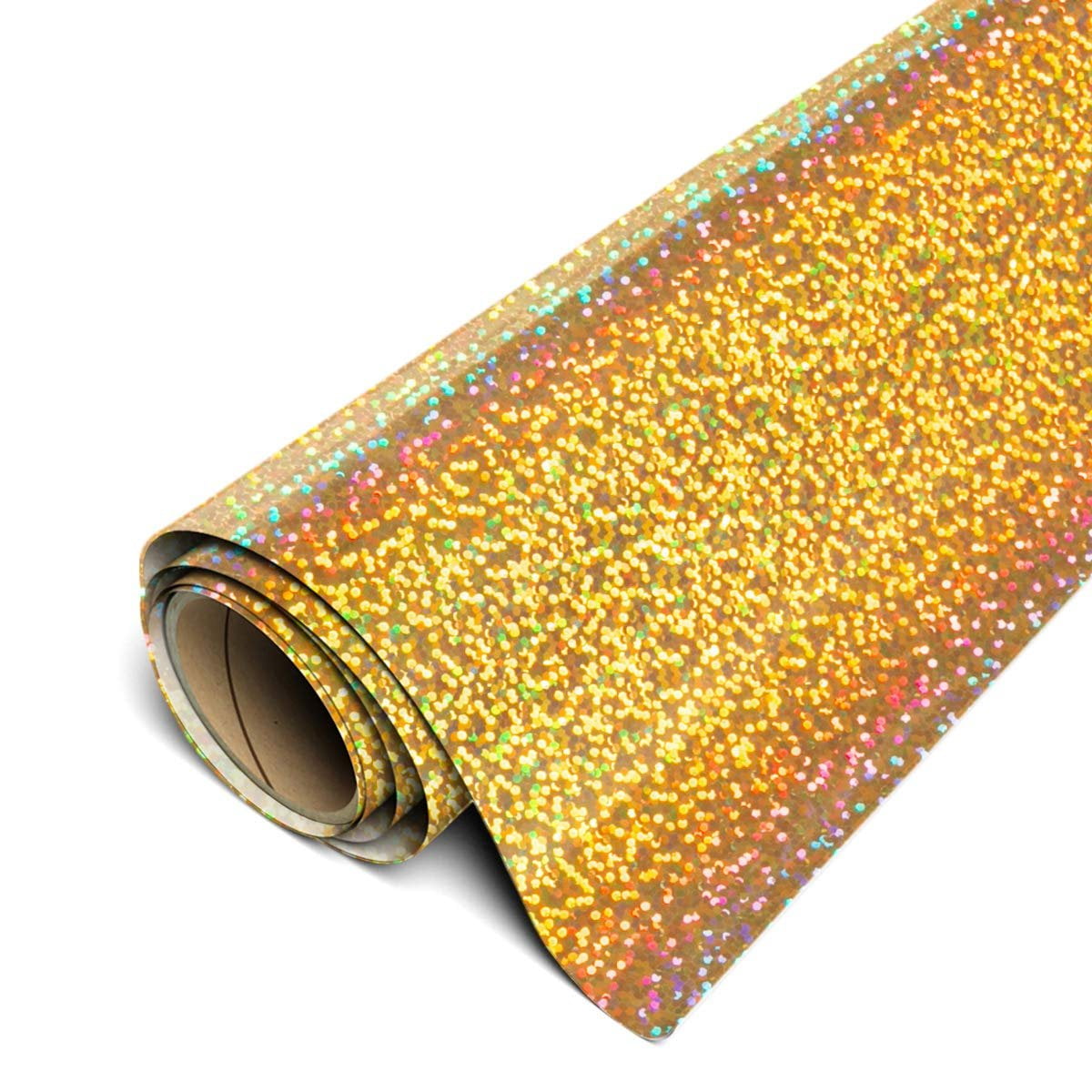 Siser Holographic HTV 20"x10ft - Iron on Heat Transfer Vinyl Gold ...