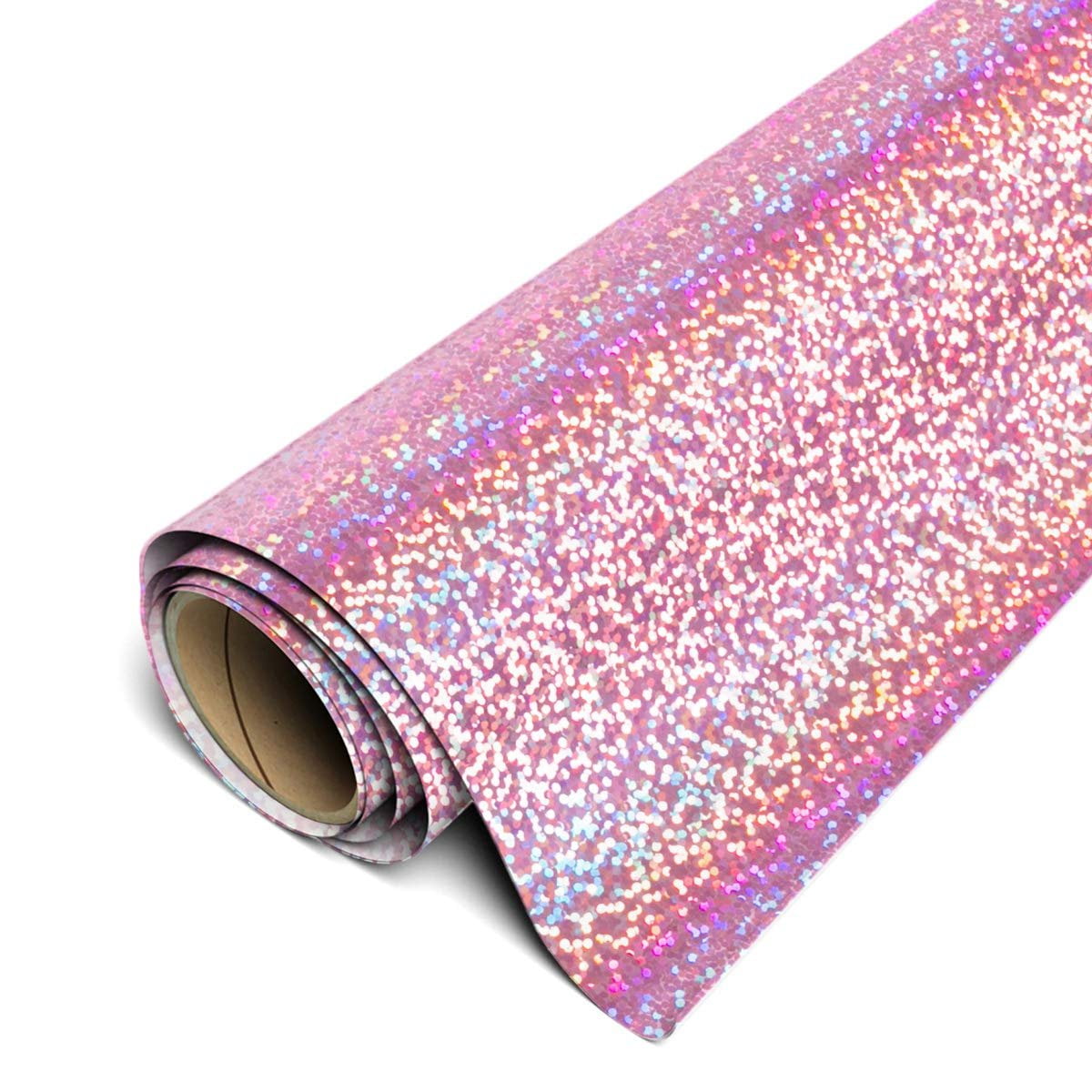 Siser Holographic HTV 20"x10yd - Iron on Heat Transfer Vinyl Light Pink ...
