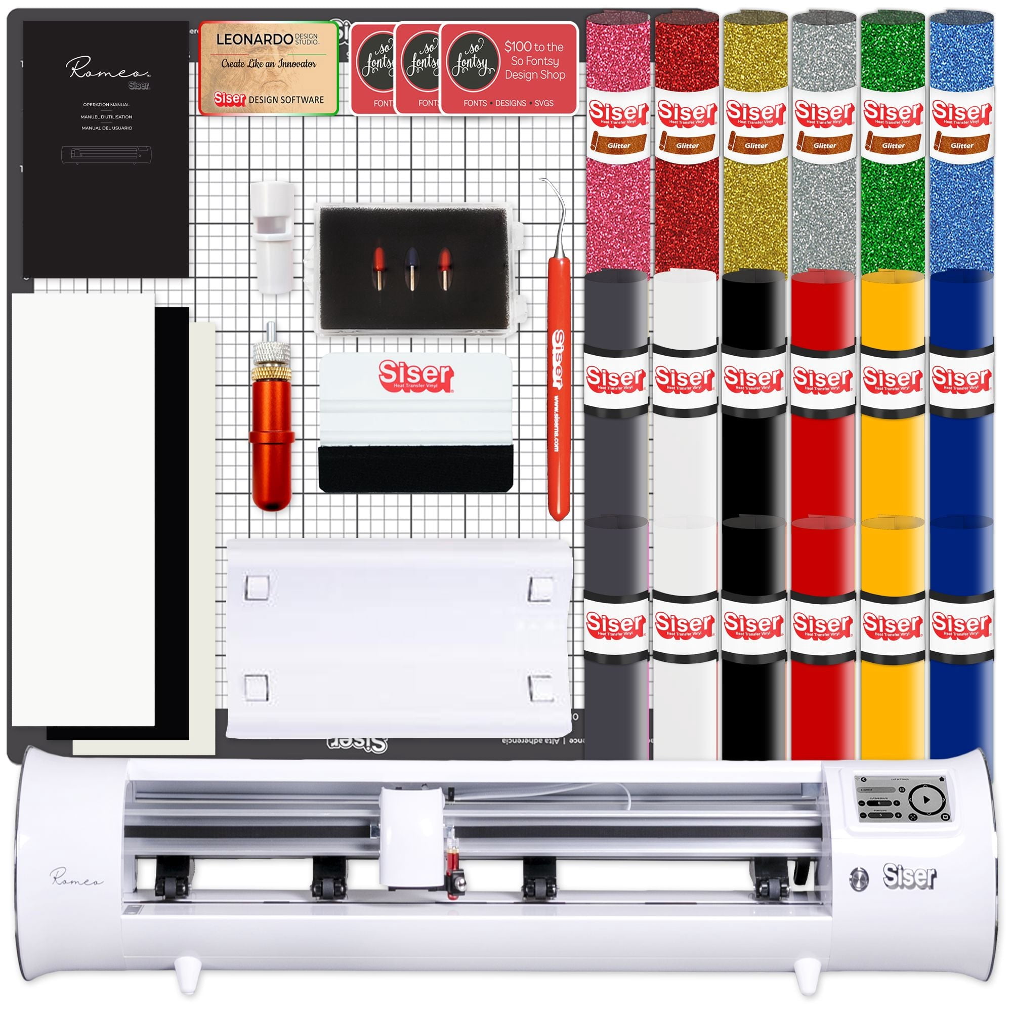 "Siser Romeo 24"" Deluxe Easyweed HTV Bundle with Vinyl Machine ...
