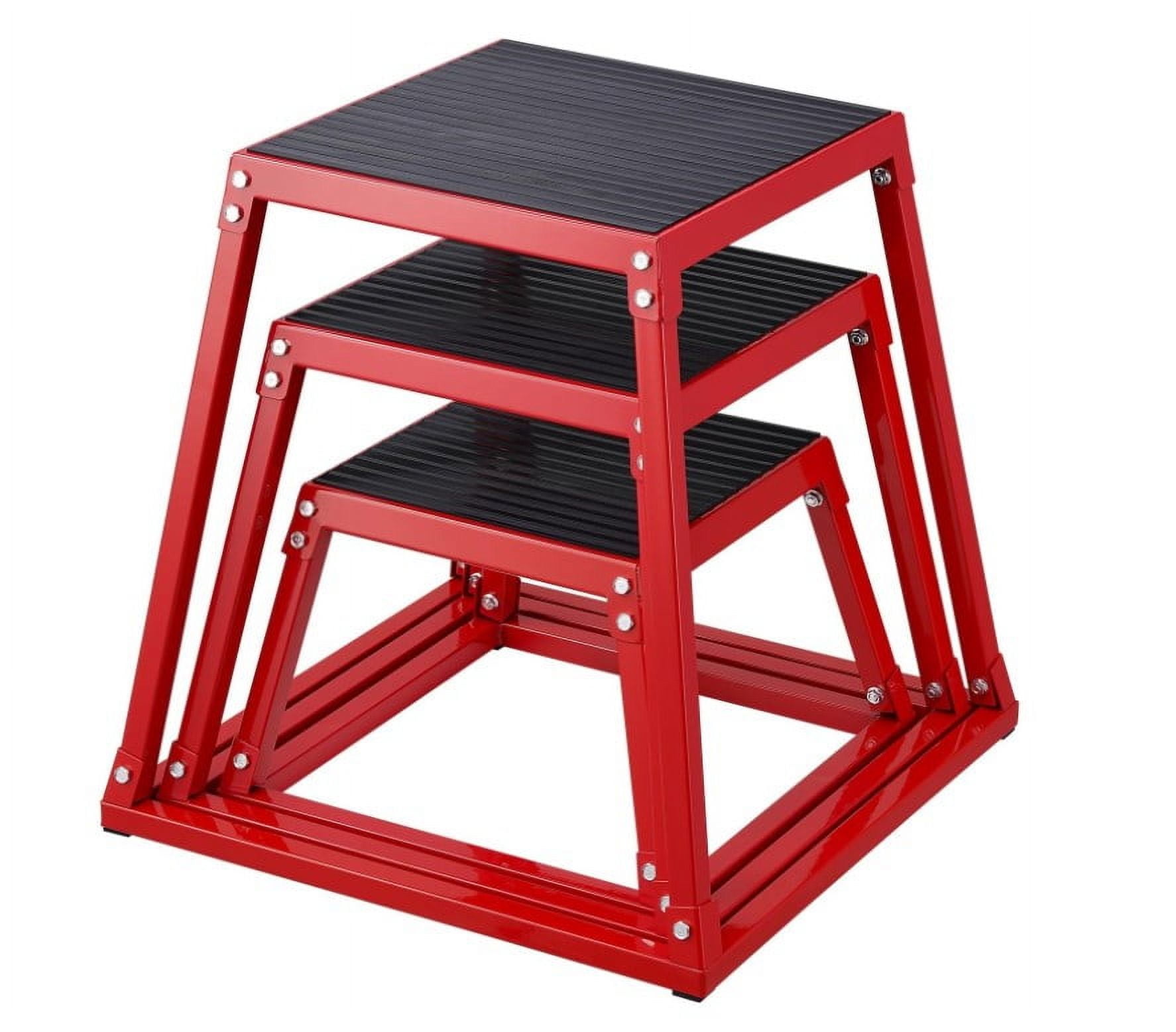 Sisin 12+18+24Inch Plyometric Jump Box, Steel Plyometric Platform and ...