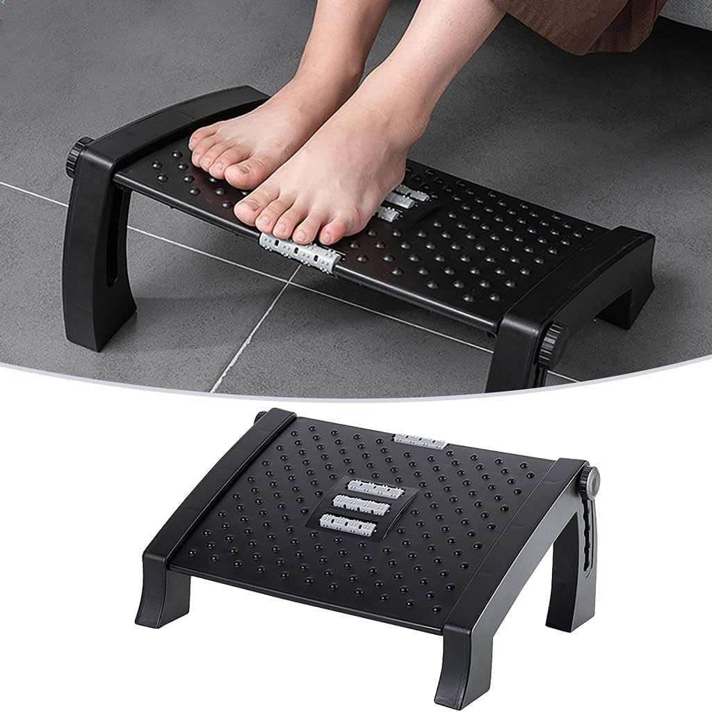 Sisliya Footrest 6 Heights Adjustable NonSlip Footrest with Massage ...