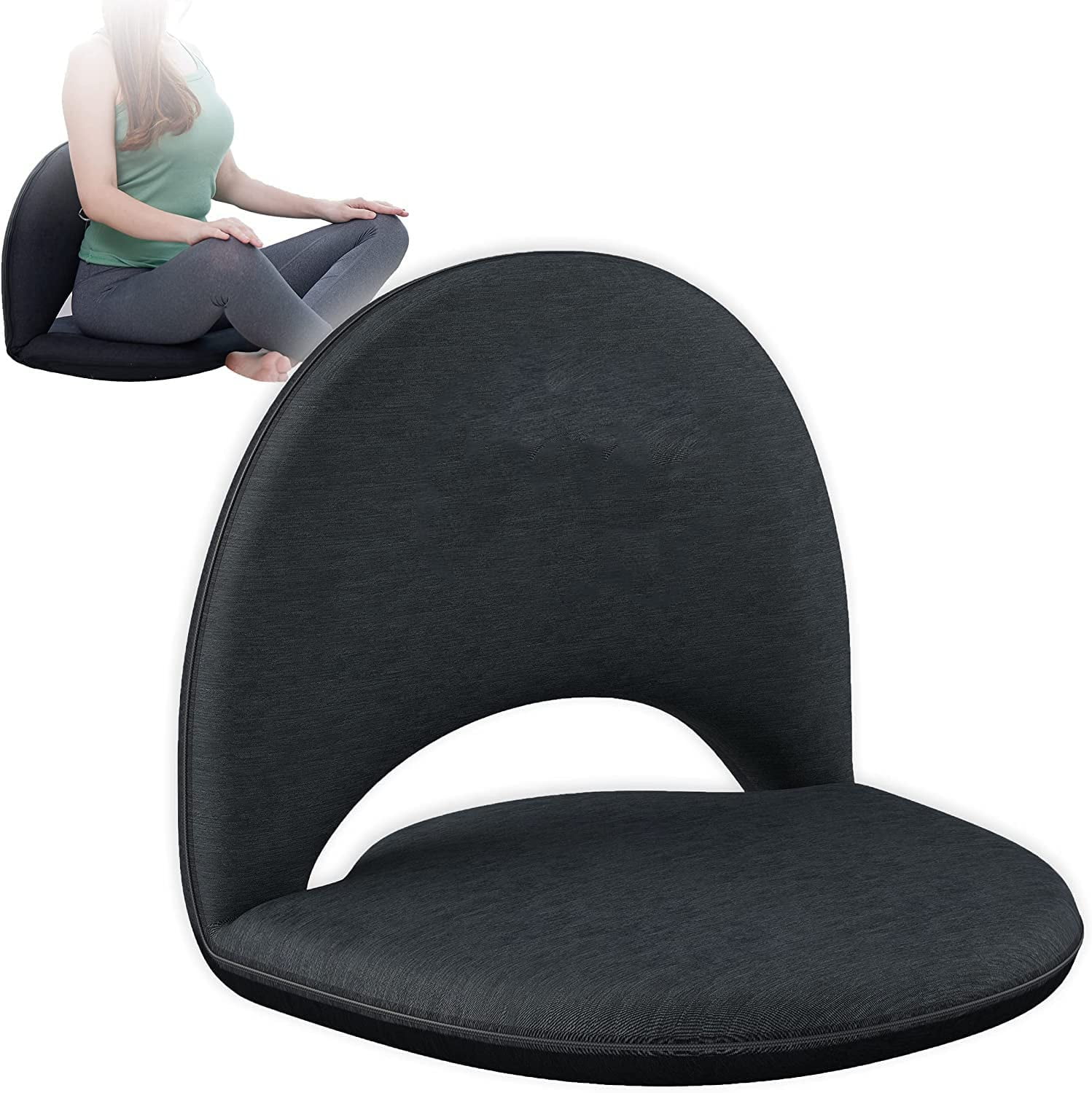 Sisliya Meditation Floor Chair with Back Support for Adults Premium ...