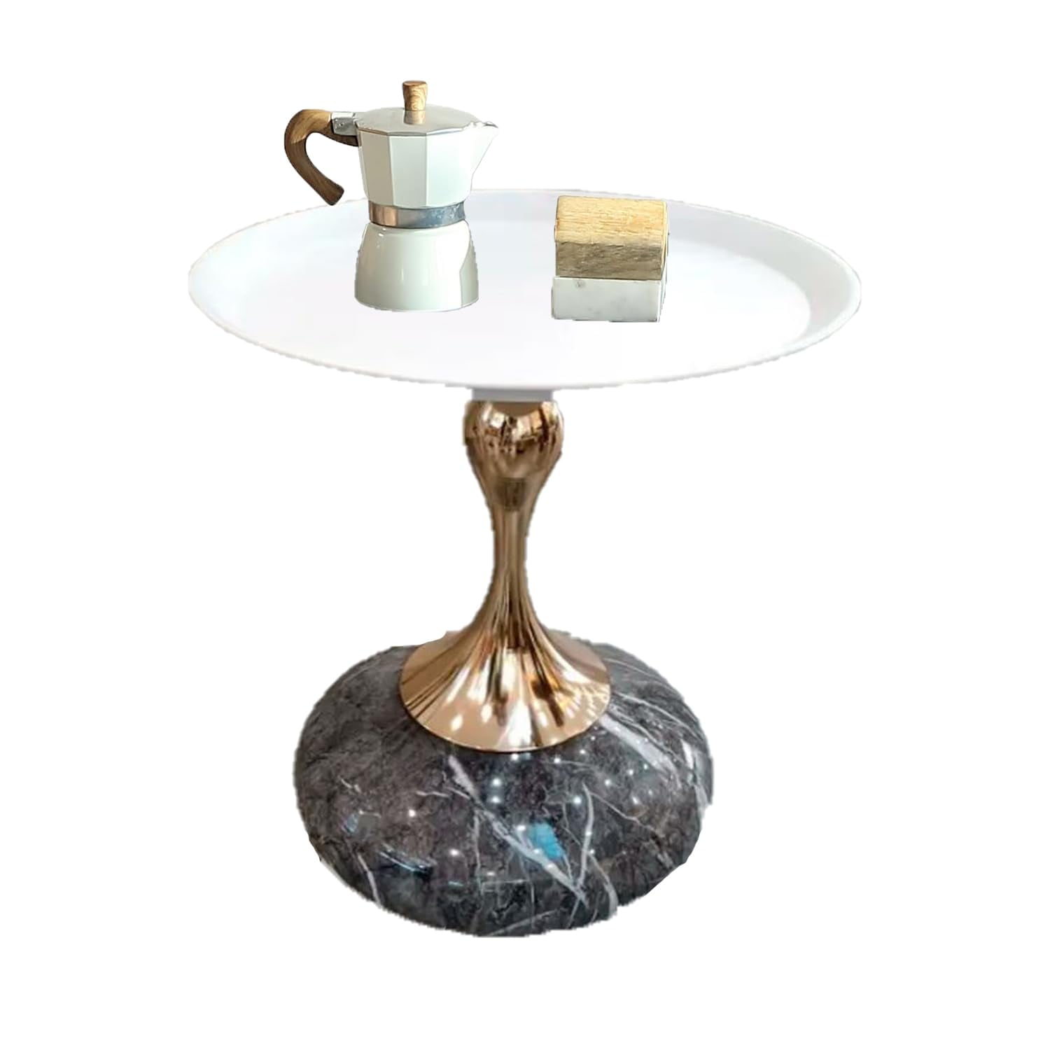 Sisliya Table Round Small End Table Metal Plant Stand Indoor Outdoor ...