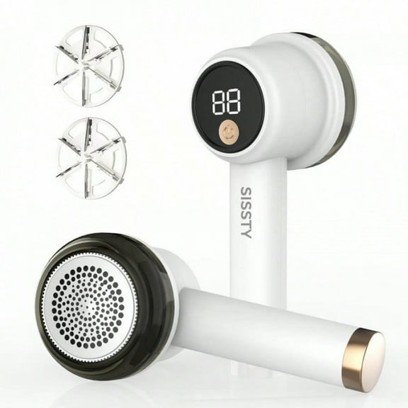 Fabric Shaver and Lint Remover Rechargeable Sweater Defuzzer with 3 ...