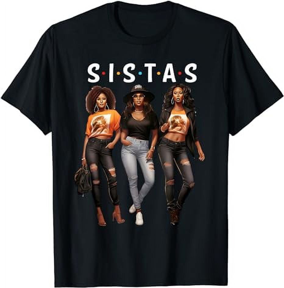 Sistas Melanin Queen Black History African Black Girl Magic T-Shirt ...