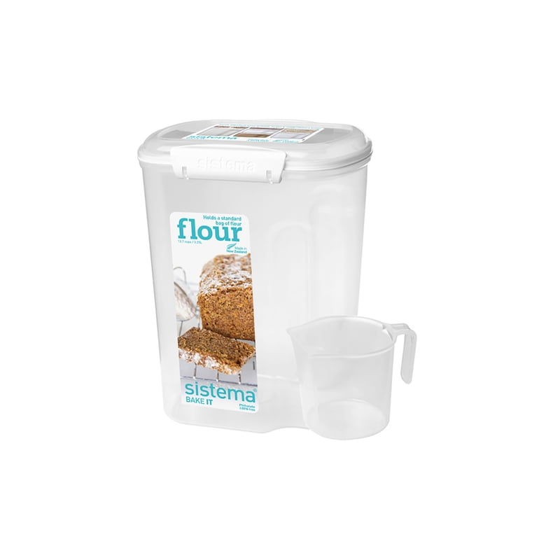 Sistema 1250 Durable Plastic Flour Container with Storage Locking ...