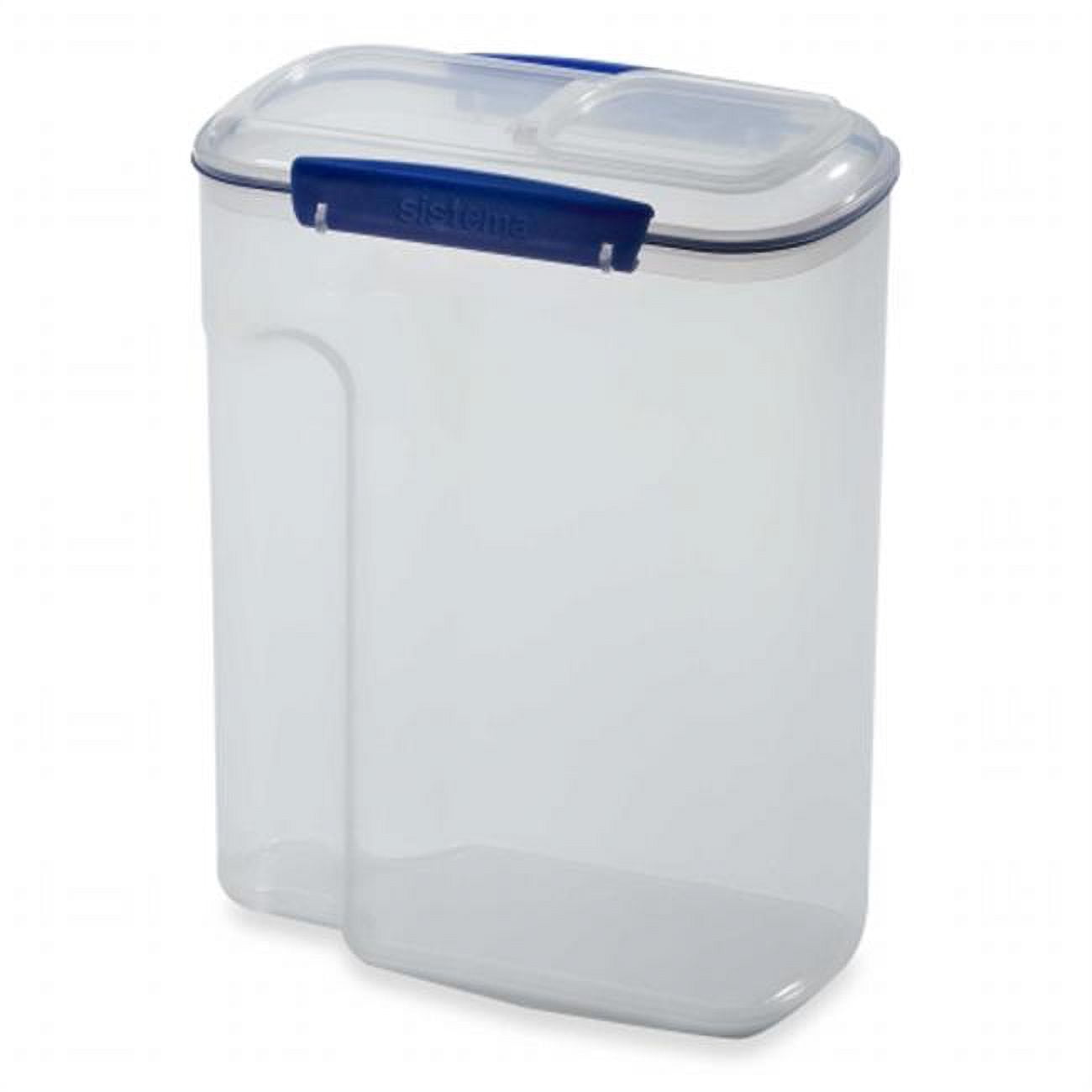 Sistema 1517 Rectangular Klip It Split Food Container, Clear -11.8 oz ...