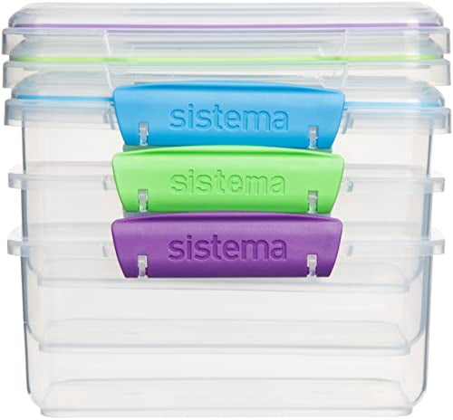 Sistema Food Storage, Polypropylene Assorted, 1L x 3 - Walmart.com