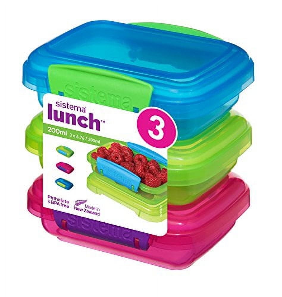 Sistema Lunch Food Storage Containers | 200ml. | Small Snack Pots ...