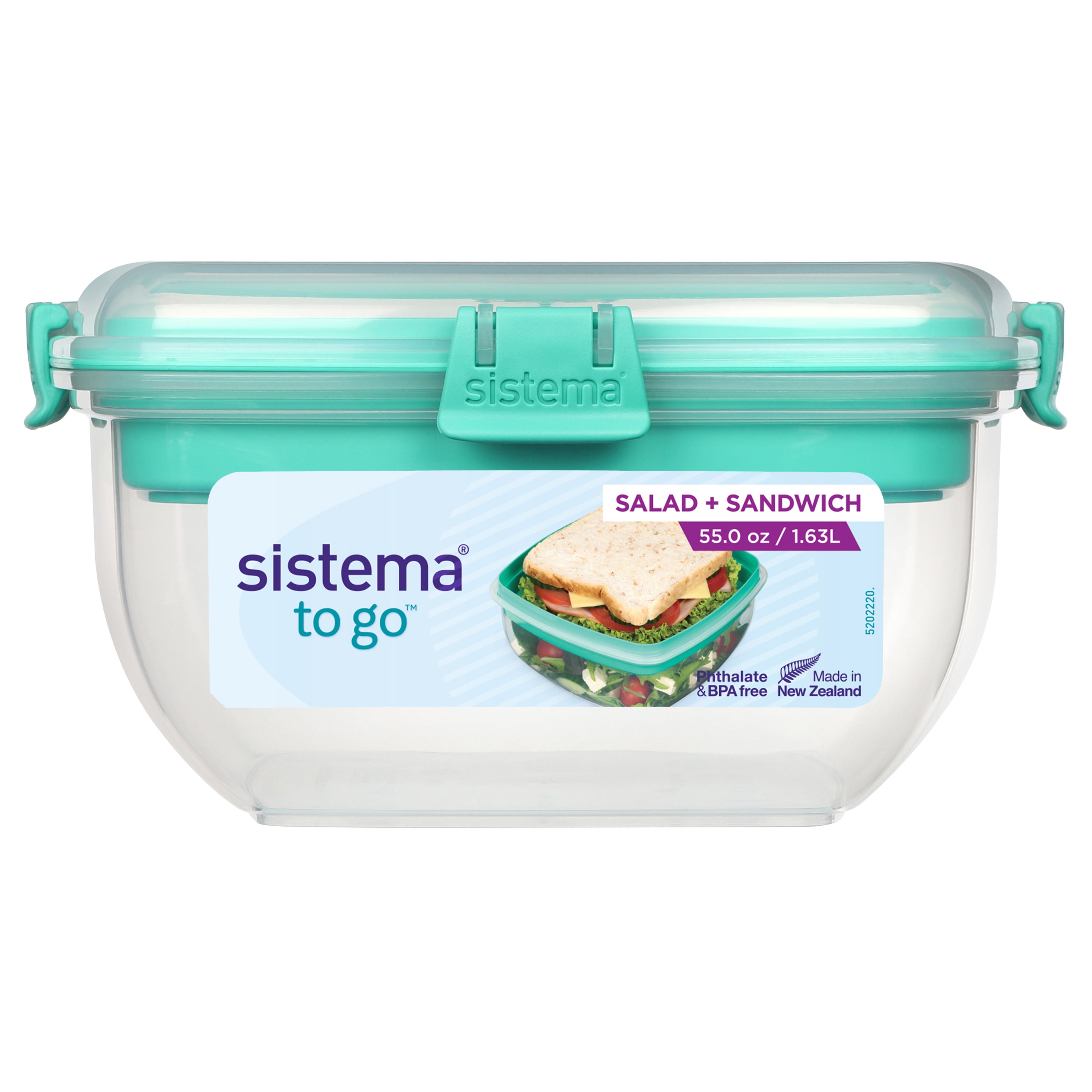 Sistema® Salad + Sandwich To Go™ Food Storage Container, Assorted ...