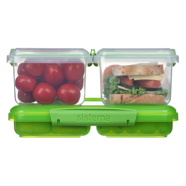 Sistema To Go Multi-Split Food Storage Containers with Lids, 3-Pack ...