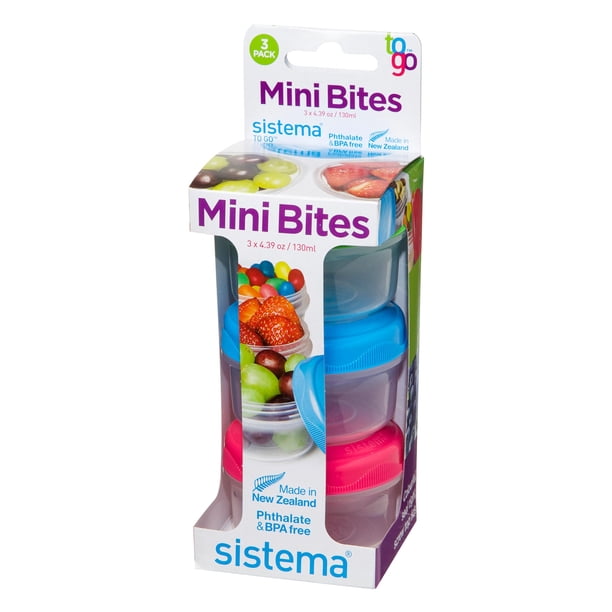 Sistema To Go Mini Bites Round Food Storage Container, Assorted Colors ...