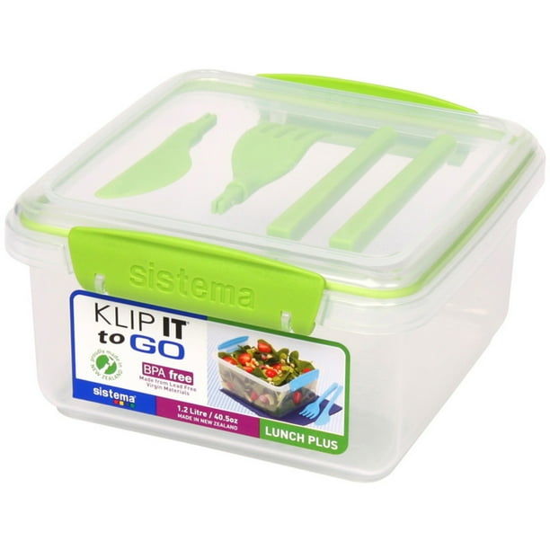 Sistema US 2 L Clear Lunch Cube Max Box To Go with Yogurt Pot - Walmart.com