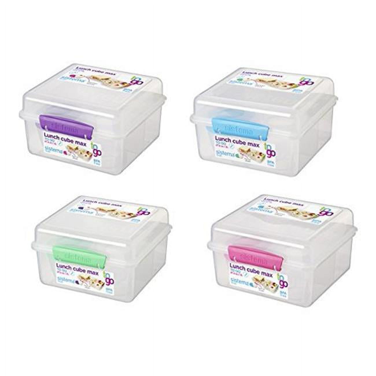 Sistema Us Inc 21745 2 Liter Clear Lunch Cube Max Box To Go With Yogurt ...