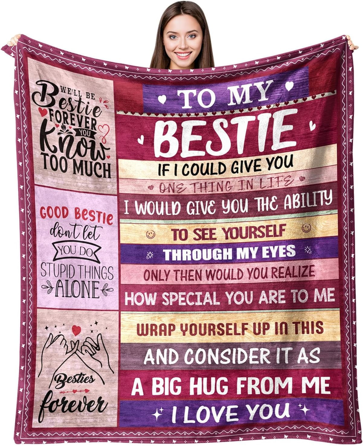 Work Besties Blanket Gift for Women for Mothers Day from Colleagues ...