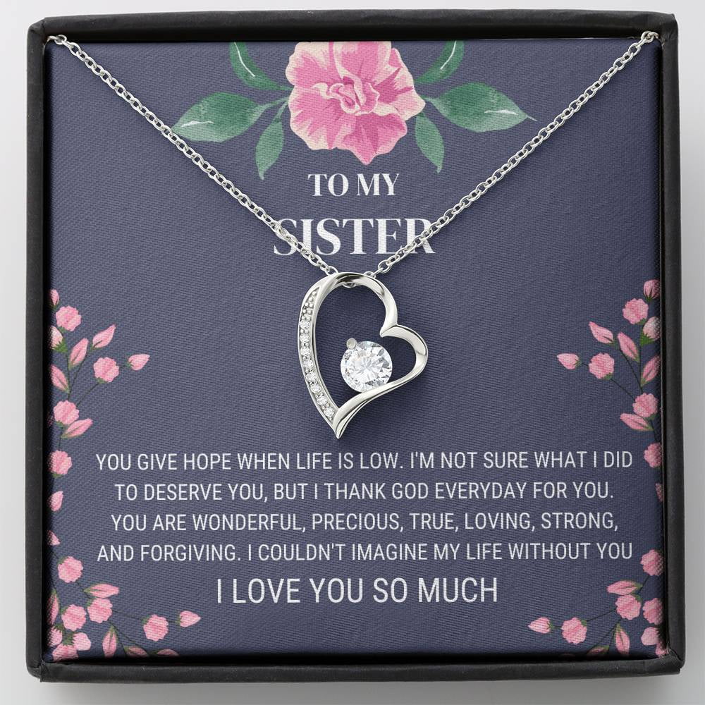 Sister - Hope Forever Love Necklace, Sister Gifts, Gifts For Sister ...