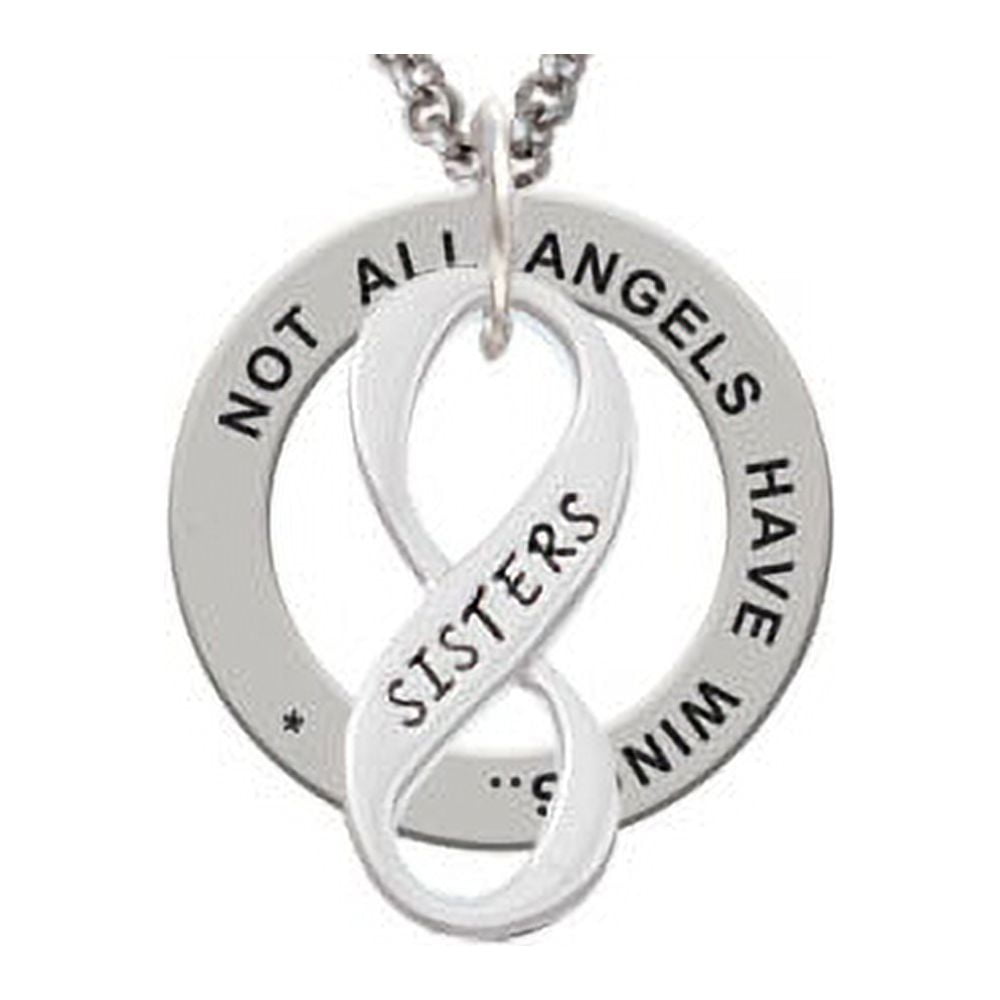 Sister Infinity Sign Angels Wear Scrubs Affirmation Ring Necklace ...
