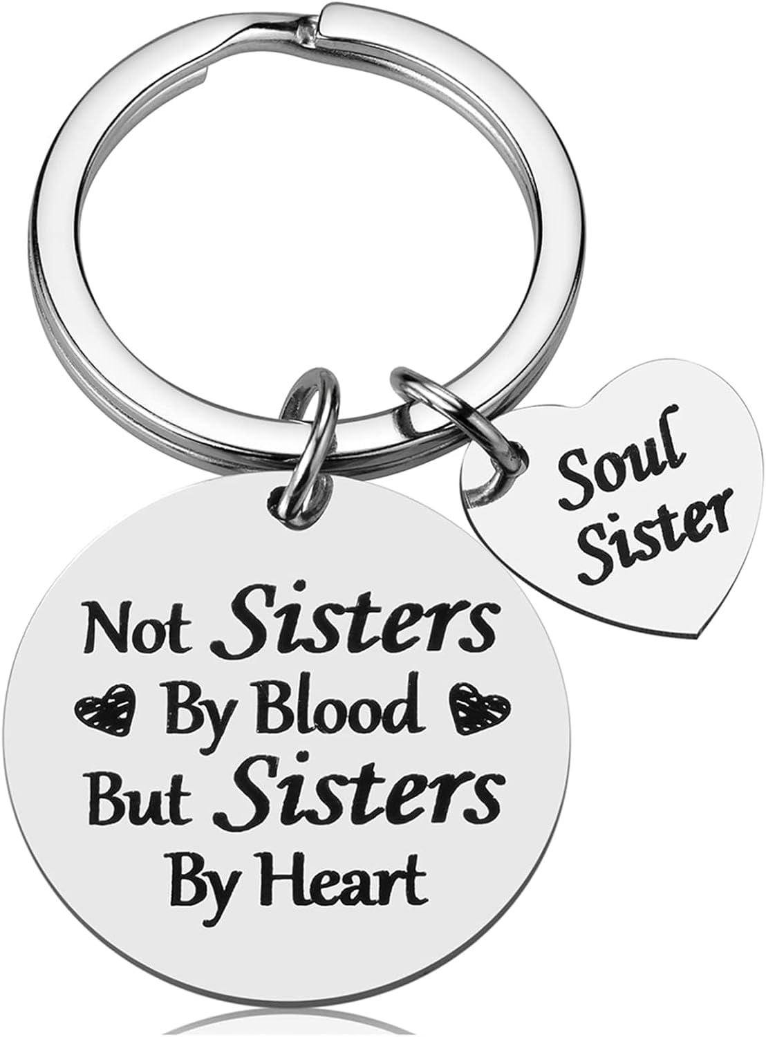 Sister Keychain Not Sister by Blood But Sister by Heart Keychain ...