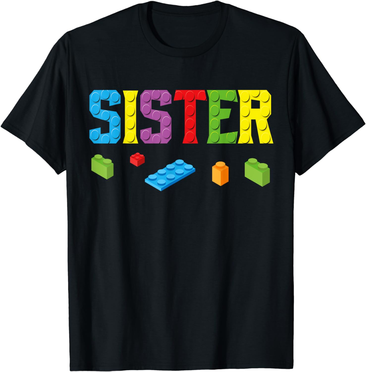 Sister Master Builder Building Bricks Blocks Family Set Girl T-Shirt ...