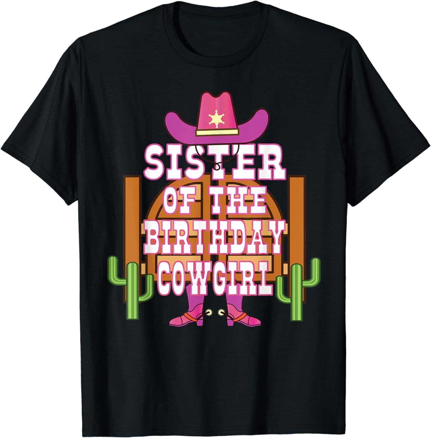 Sister Of The Birthday Cowgirl Kids Rodeo Party B-day T-Shirt - Walmart.com