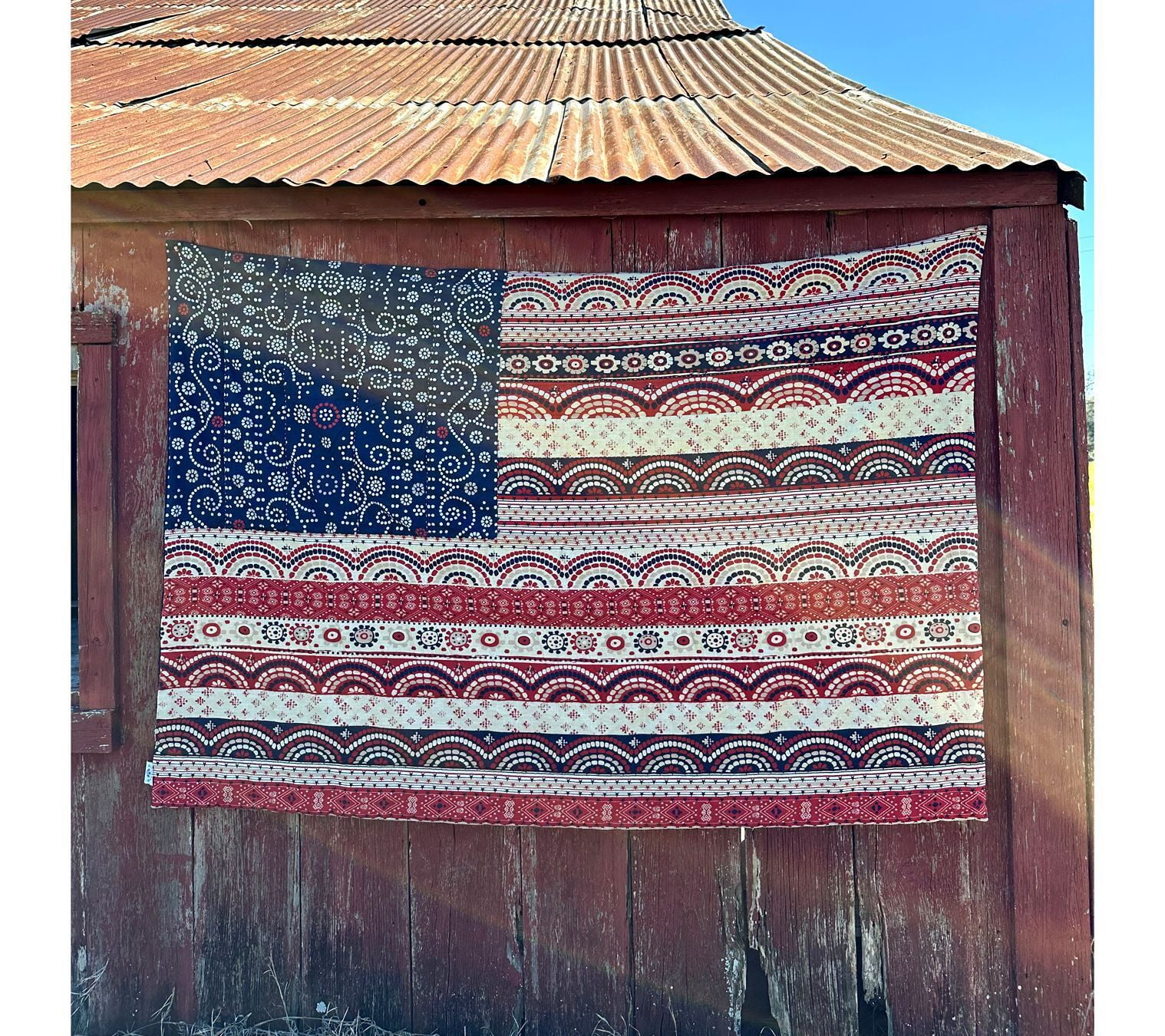 Sister Road by JG Americana Throw in Navy Red Flag - Walmart.com