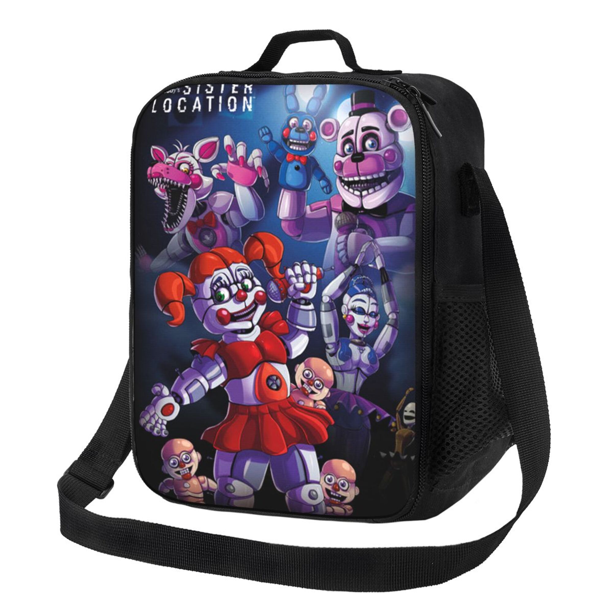 Sister Scary Freddy Fnaf Bear Lunch Bag Portable Tote Bag Insulated ...