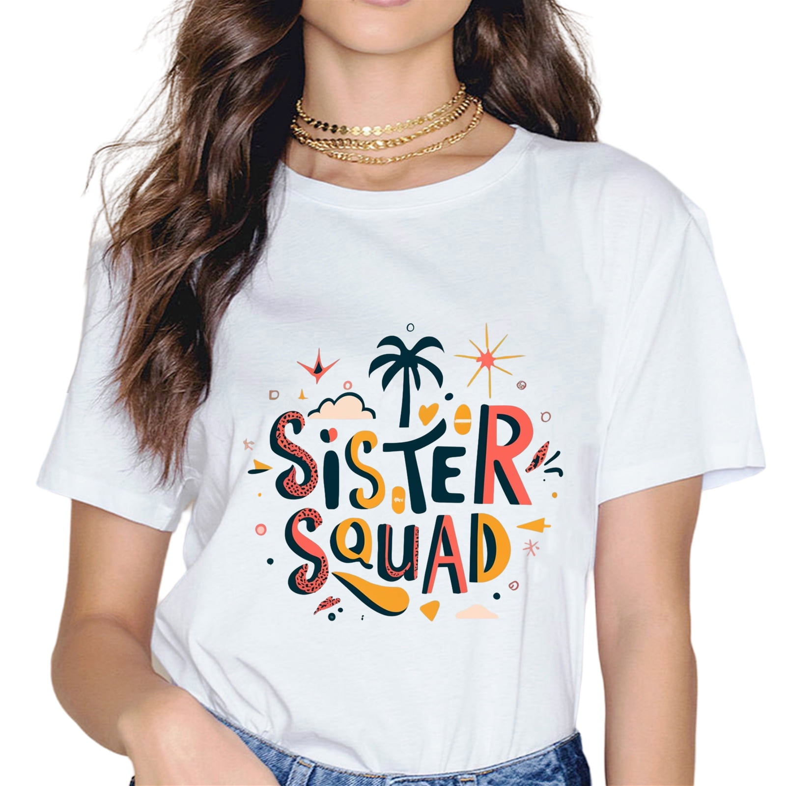 Sister Squad Sis Siblings Family Bestfriends T-Shirt - Walmart.com