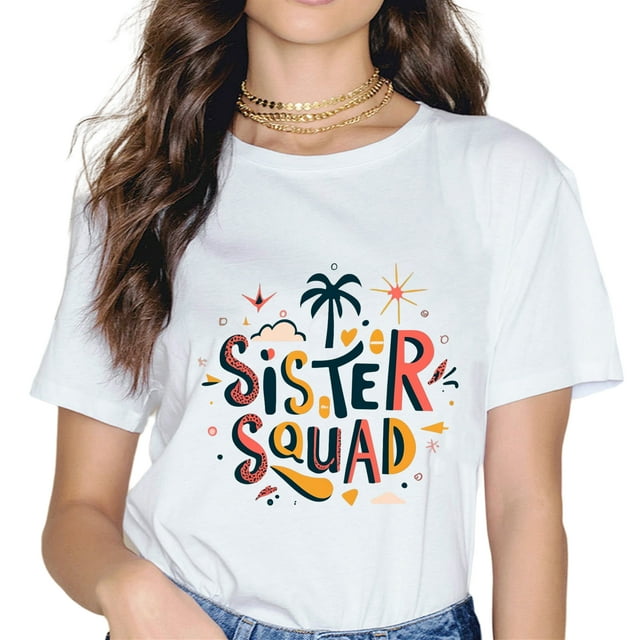 Sister Squad Sis Siblings Family Bestfriends T-Shirt - Walmart.com