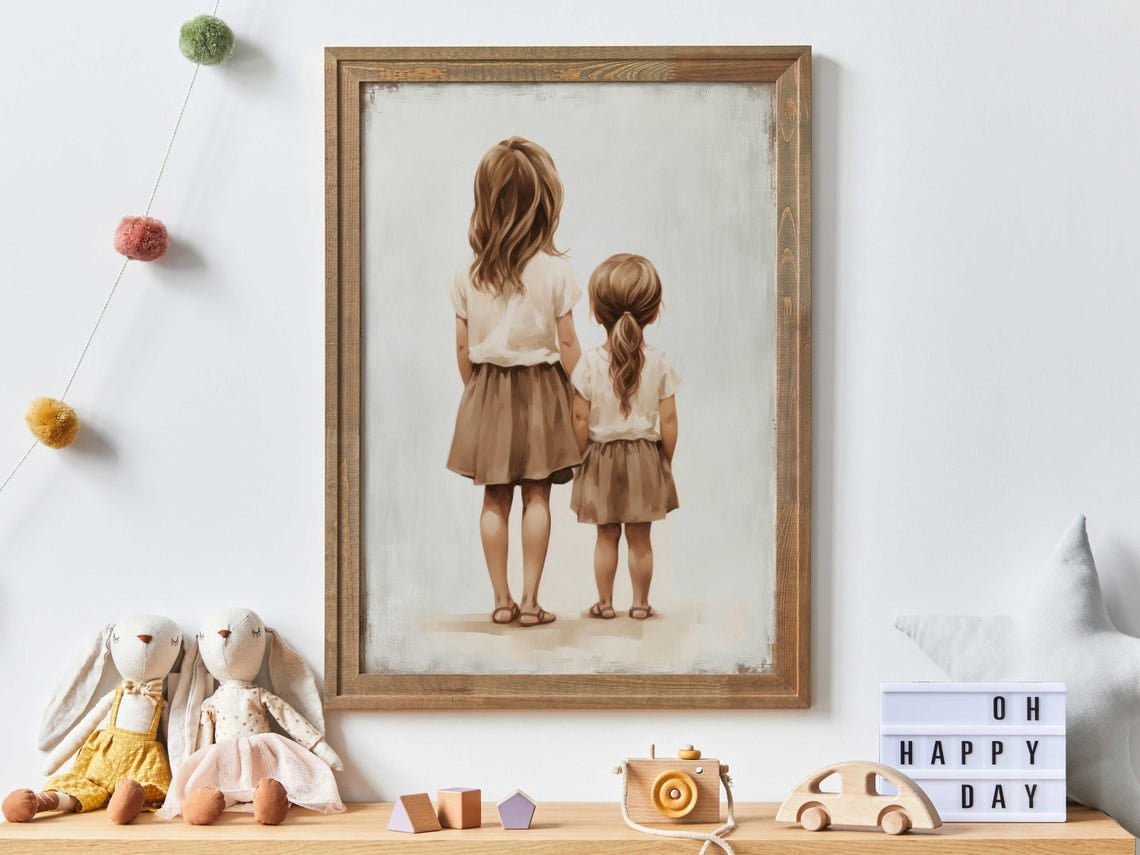Sister Wall Decor, Sister Print, Sisterhood Art, Vintage Sister ...