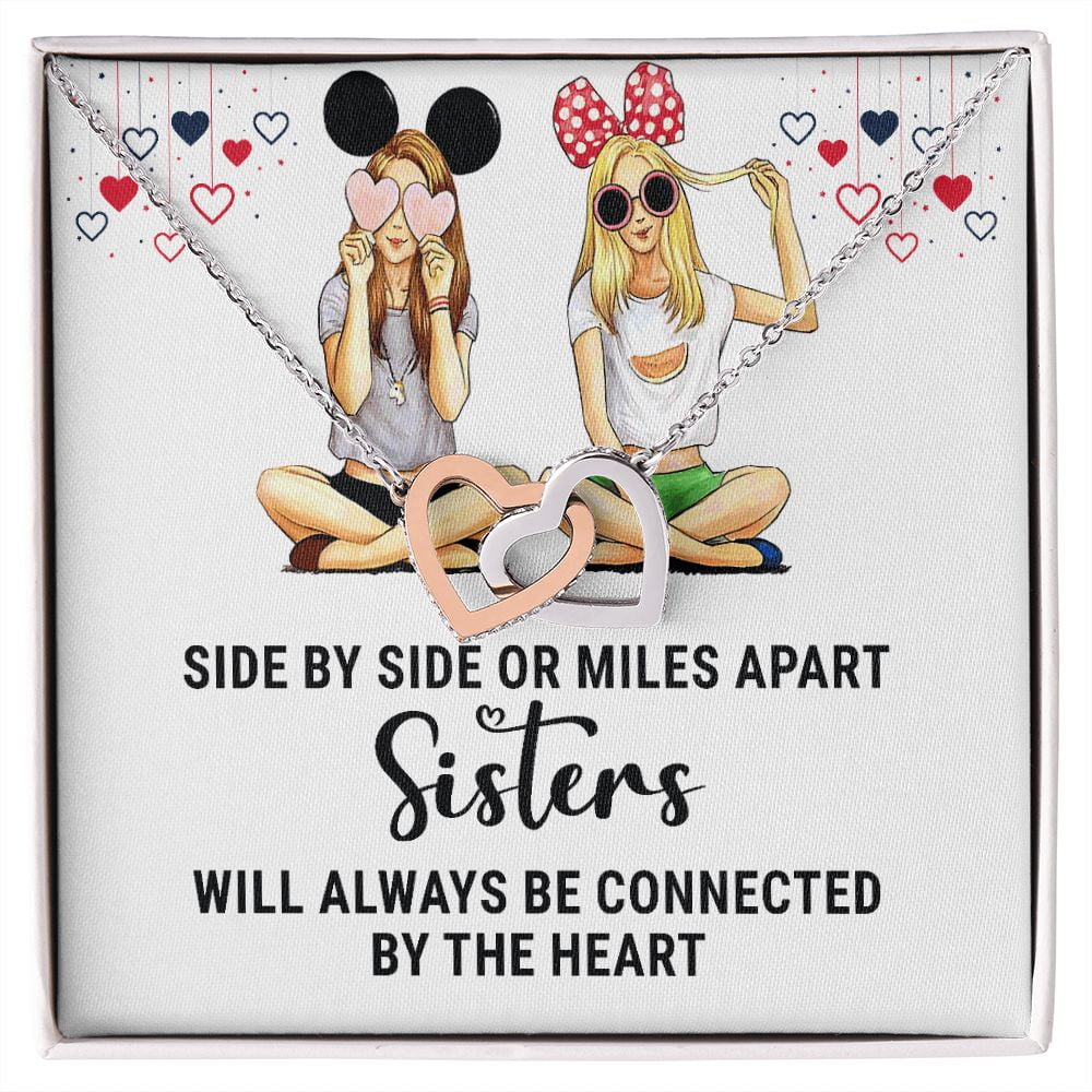 Sisters Connected by The Heart Inseparable Necklace - Walmart Business ...
