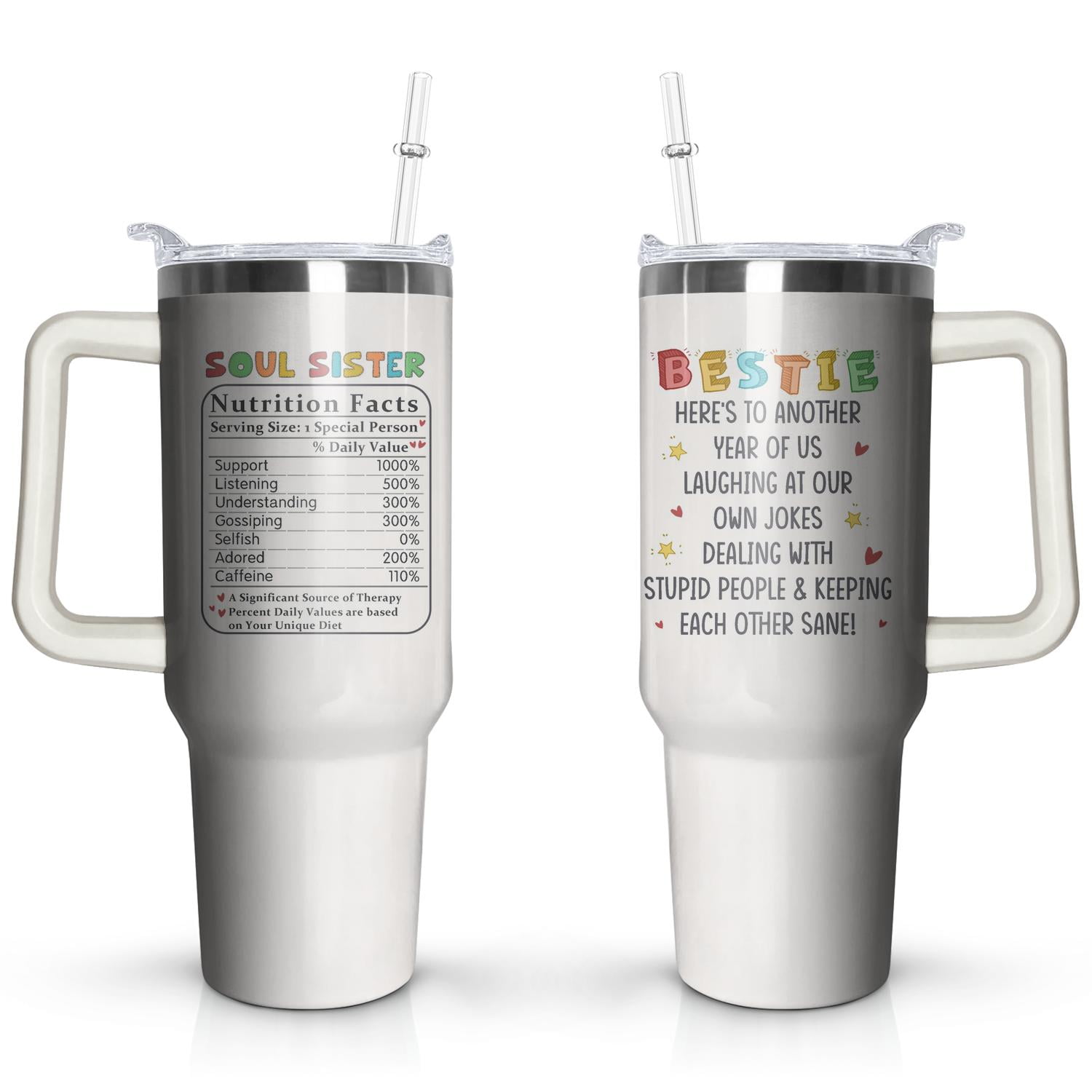 Sisters Gifts From Sister - Tumbler 40oz Stainless Steel Insulated with ...