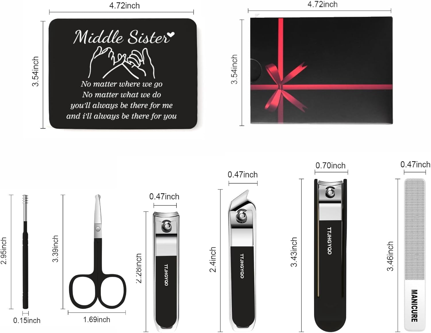 Sisters Gifts Toenail Clippers Best Friend Friendship Nail Clipper Set ...