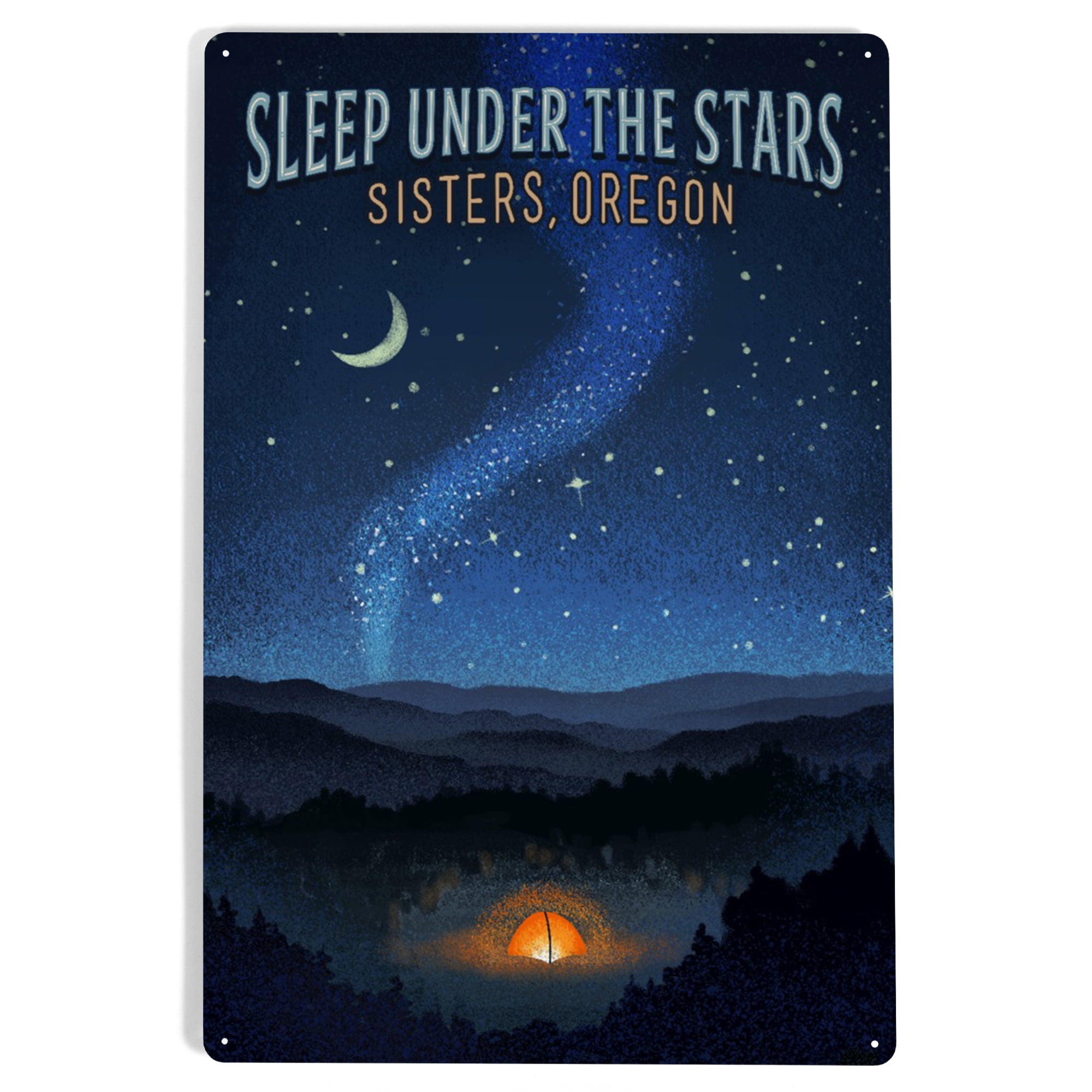 Sisters, Oregon, Sleep Under the Stars, Tent (12x18 Aluminum Art ...