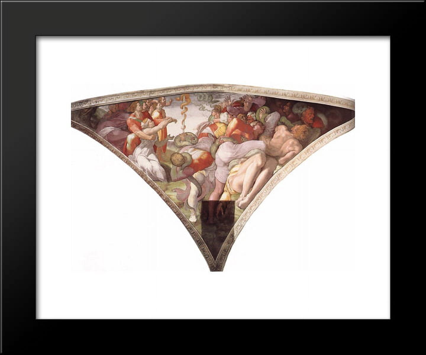 Sistine Chapel Ceiling: The Brazen Serpent 20x24 Framed Art Print by ...