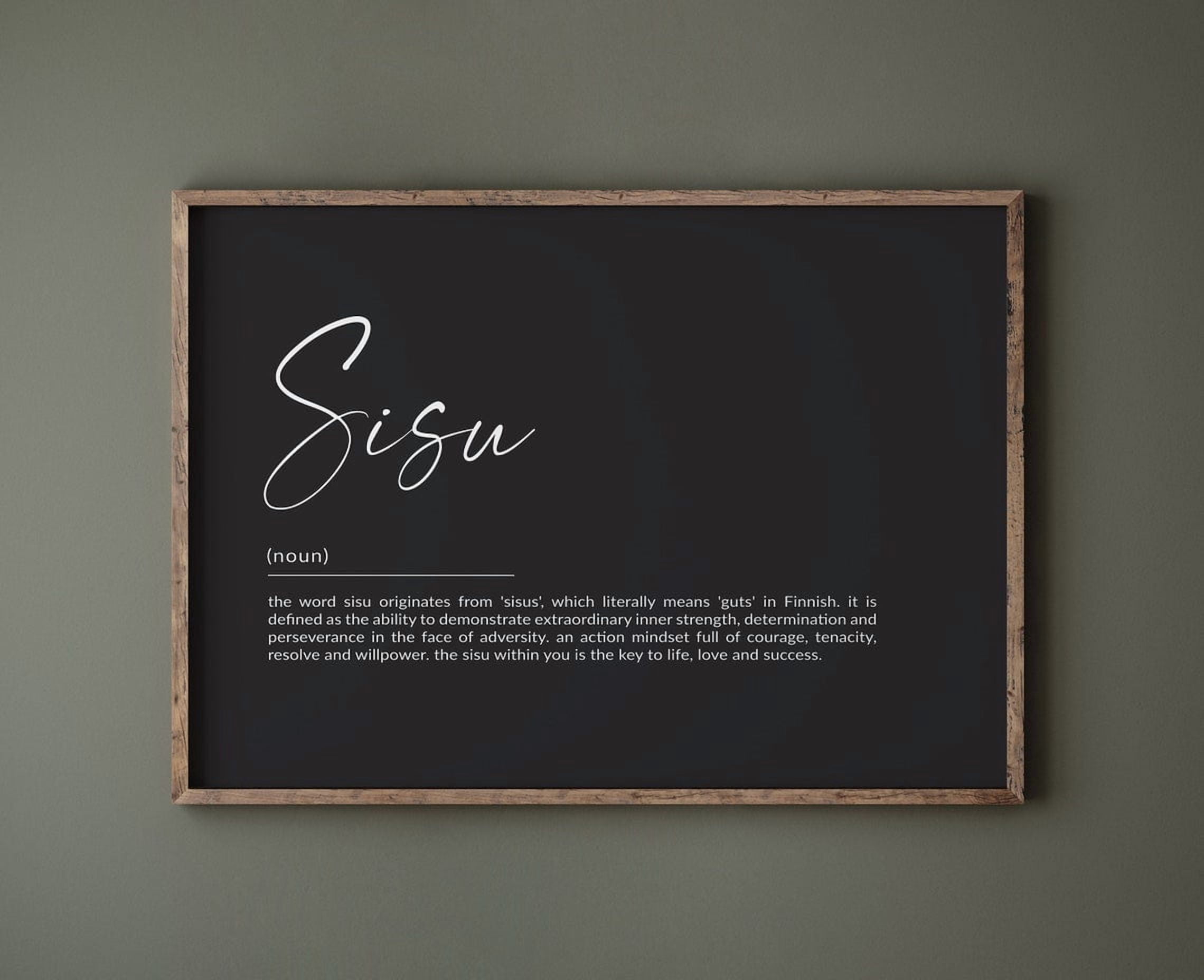 Sisu Definition Finnish Wall Art, Unframed Paper Print Size 12x18 ...