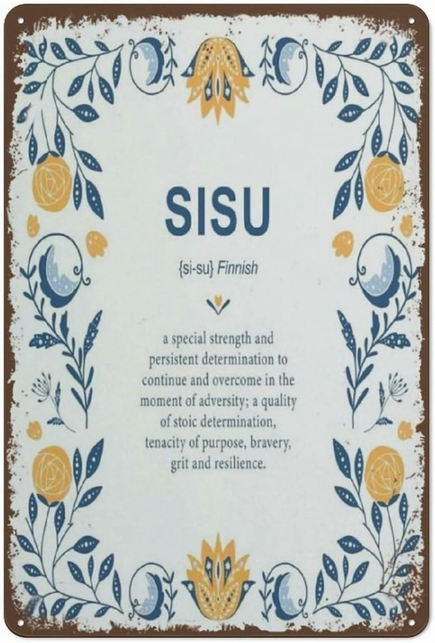 Sisu Definition Print, Finnish Definition, Nordic Print Metal Signs ...